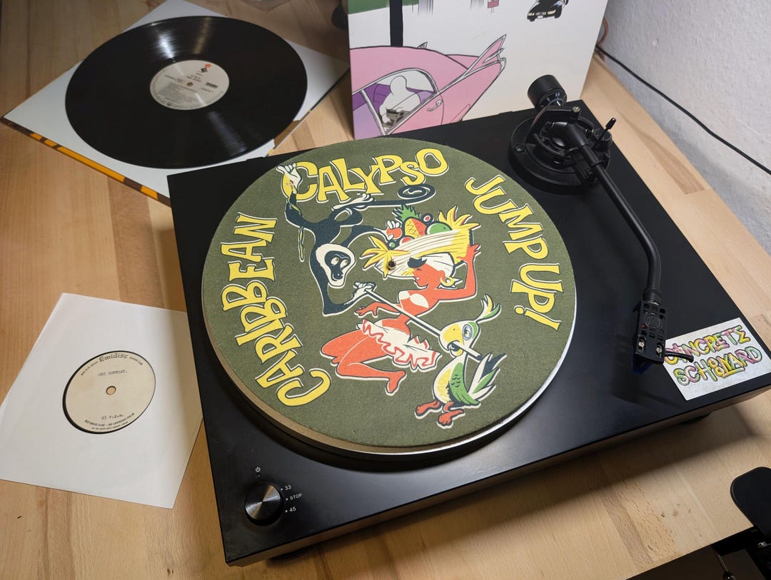 Caribbean Calypso Jump Up Felt Record Player Turntable Slipmat, Vinyl ...