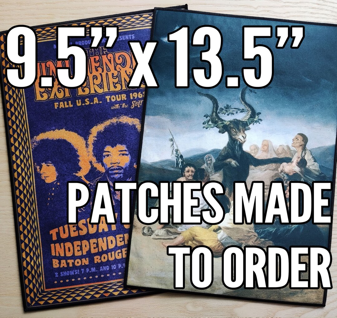 LARGE Rectangular Iron/sew-on Back Patch Printed to Your Design ...