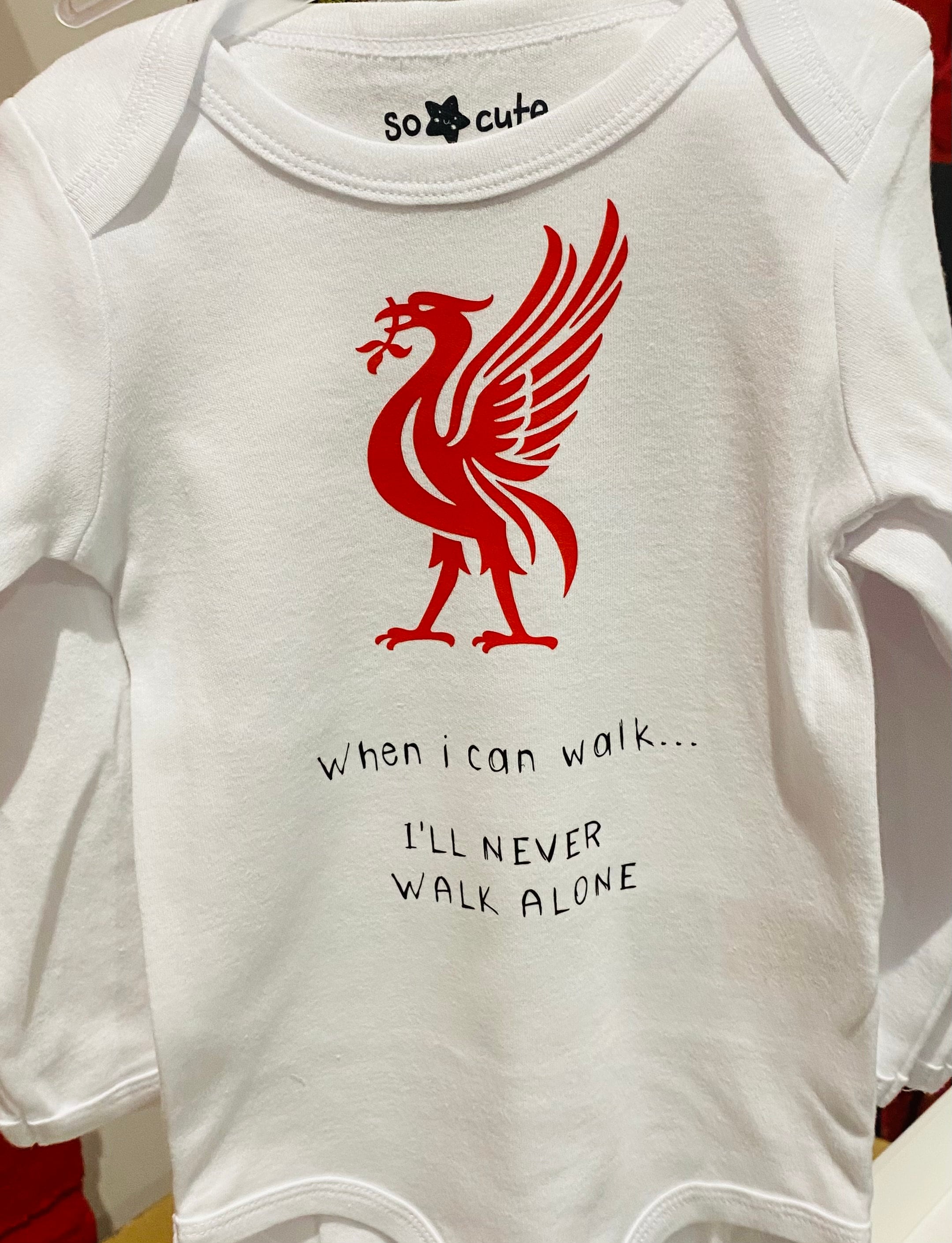Liverpool FC Baby Bodysuit | LFC Baby Grow | You’ll Never Walk Alone ...