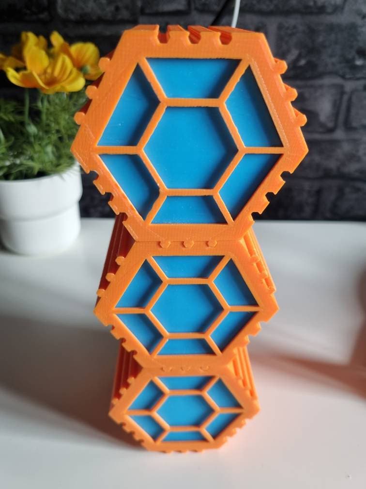 Hex Storage Drawers Remastered Interlocking Modular Fun - Etsy