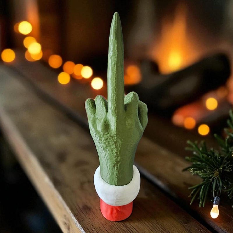 Grinch Middle Finger - Etsy