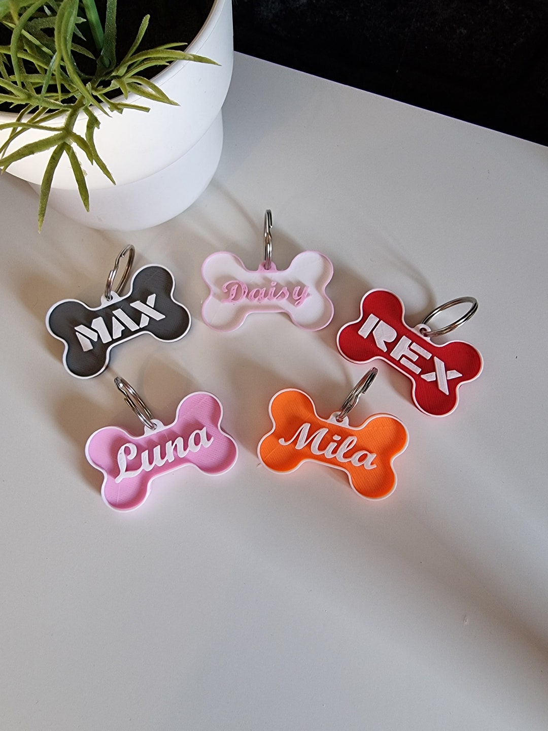 Pet Name Tags for Dogs & Cats up to 5 Letters. - Etsy
