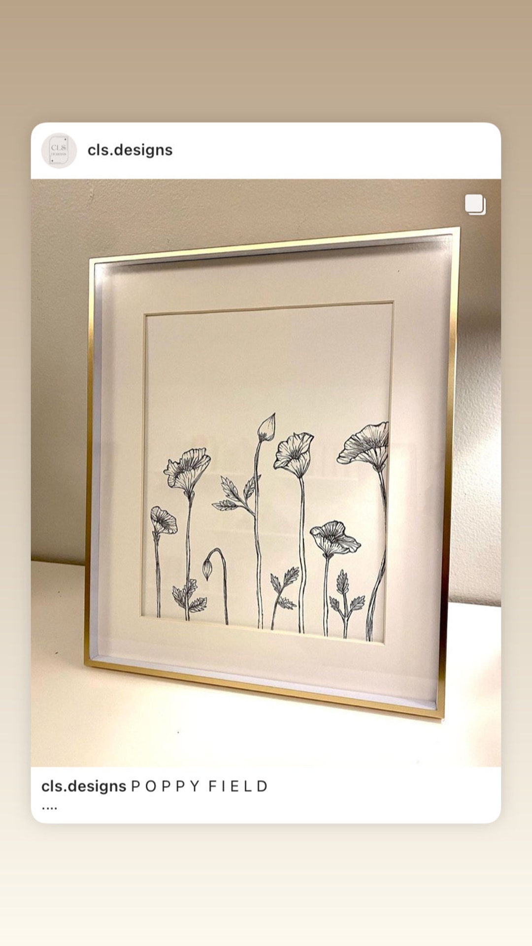 Poppy Field Pen and Ink Drawing Print - Etsy