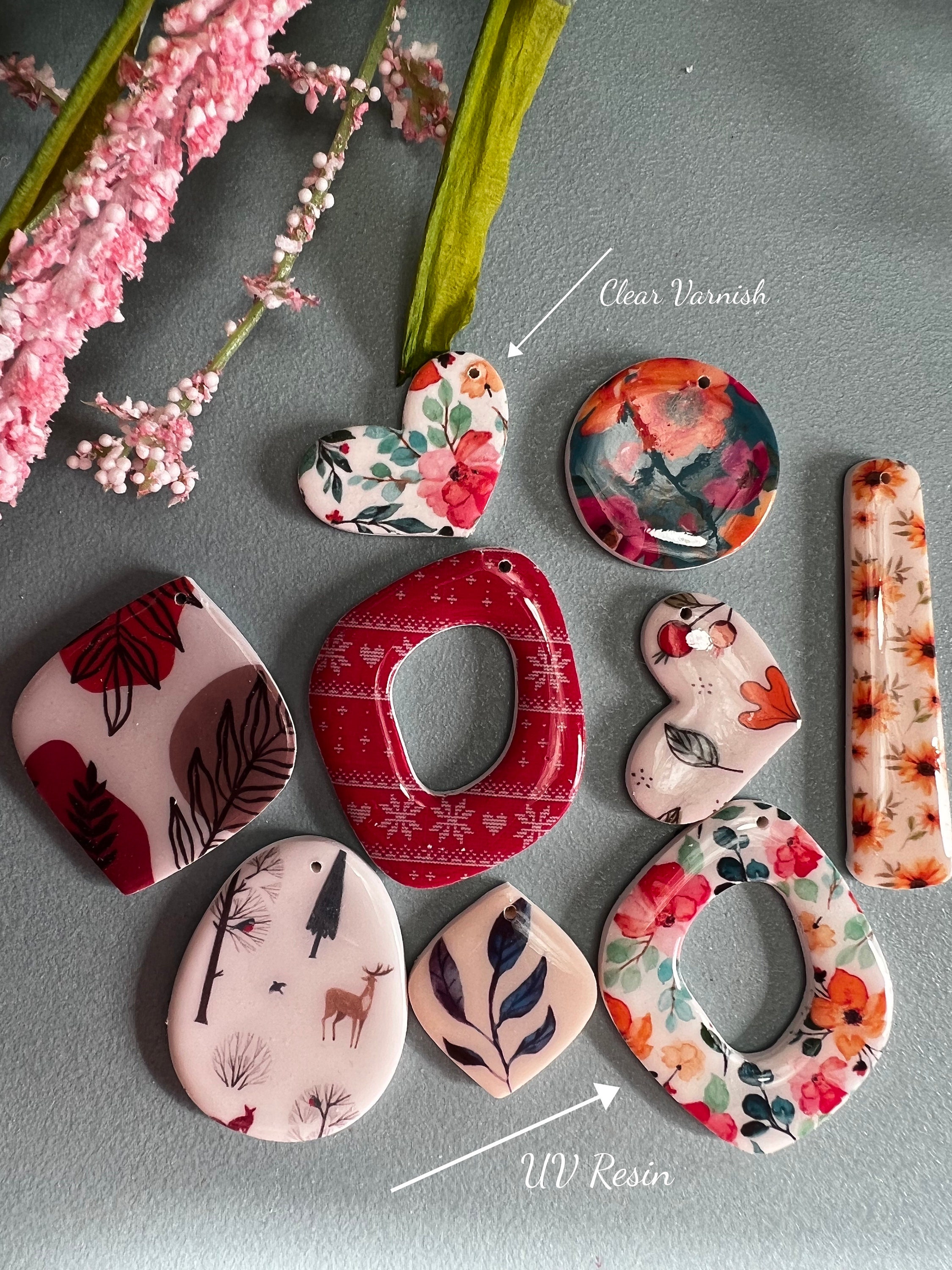 Poinsettia Polymer Clay Transfer Sheets Waterless - Etsy