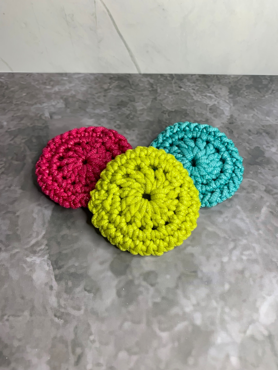 Crochet Dish Scrubbie | Dish Scrubber | Dish Sponge | Crochet Nylon ...