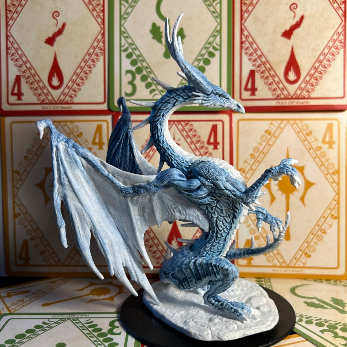 Hand-painted DND Blue Dragon - Etsy