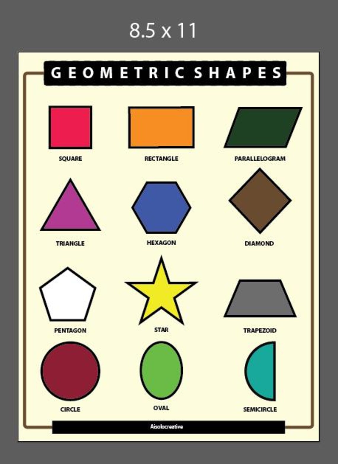 Geometric Shapes for Classroom Art: Digital Download - Etsy