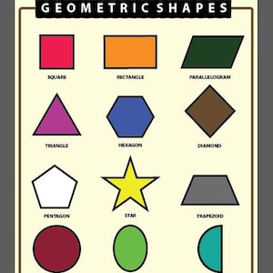 Geometric Shapes for Classroom Art: Digital Download - Etsy