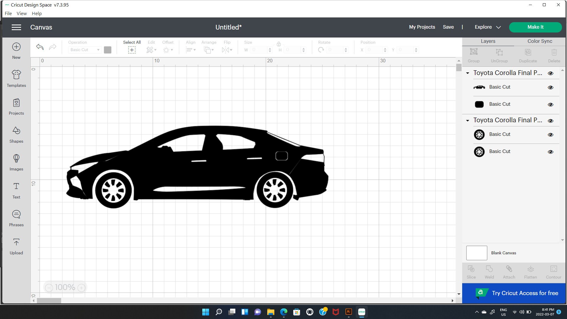 Toyota Corolla Silhouette/clipart/svg,pdf,png File - Etsy