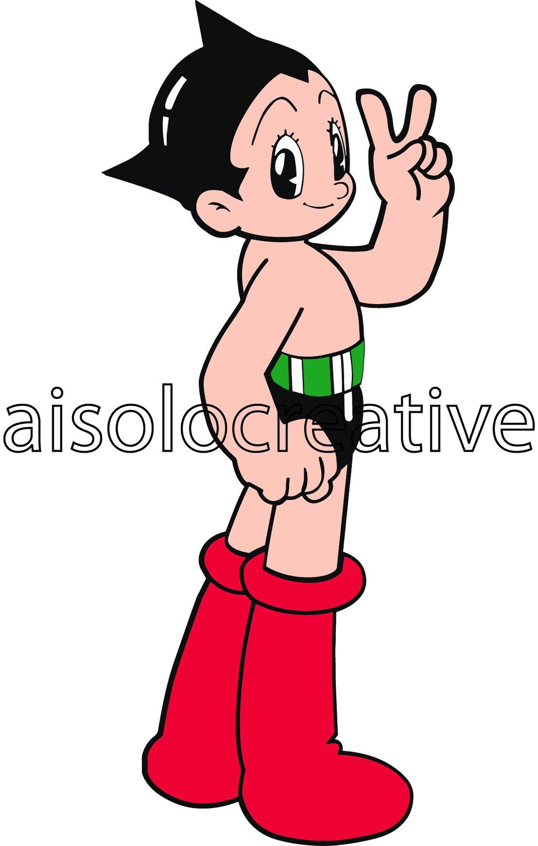 The 1980 Astro Boy, Peace Sign Ready for Cricut, Clip Art, Svg, Png ...