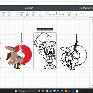 CRICUT CARTOONS, CLIPART (vectorized, Digital Download, Svg, Pdf, Png ...