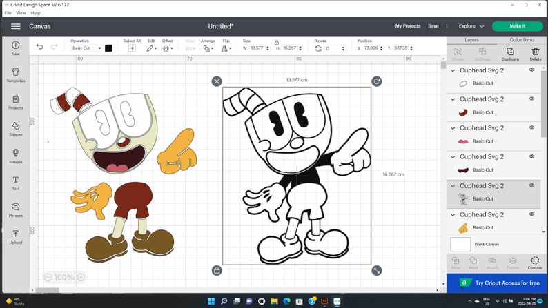 Cuphead, Clipart, Main Character in Cupheadshow, Svg, Png,pdf File ...