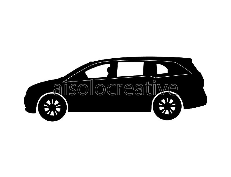 Minivan (silhouette) Clipart (svg,pdf,png Files) - Etsy
