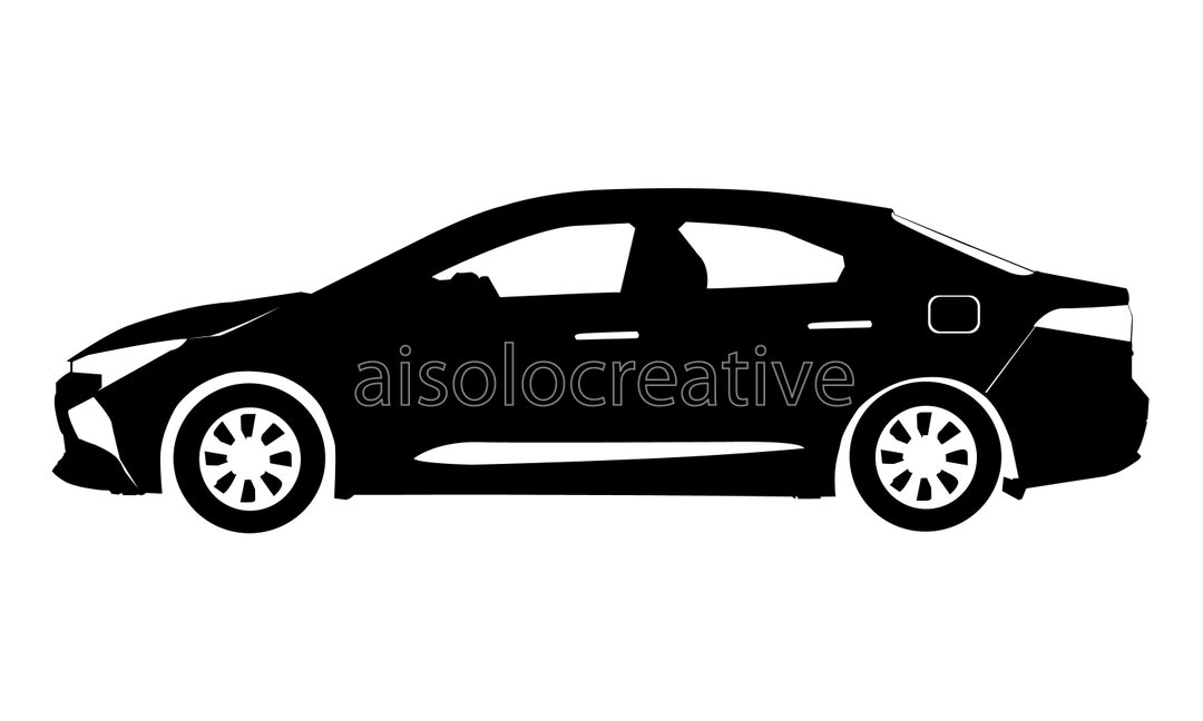 Toyota Corolla Silhouette/clipart/svg,pdf,png File - Etsy