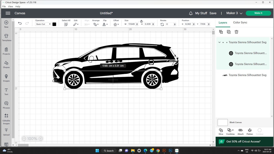 Toyota Sienna, Silhouette for Cricut, Png , Pdf, Svg, Files - Etsy