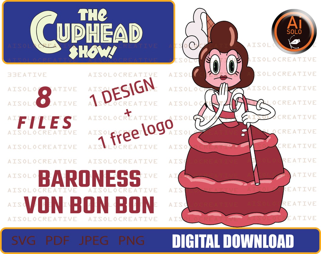 Baroness Von Bon Bon Clipart Character in Cupheadshow, Svg,pdf.jpeg,png ...