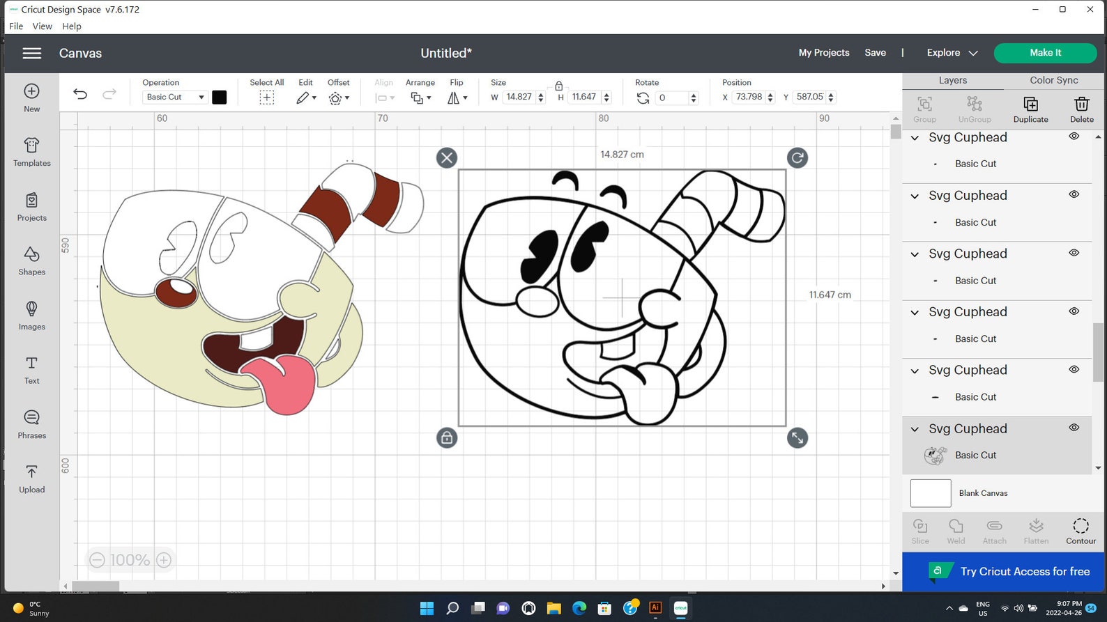 Cuphead, Clipart, Main Character in Cupheadshow, Svg, Png,pdf File ...
