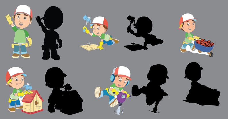 CARTOON CARPENTER MANNY/ Clipart/ Svg / Cricut Ready / Digital Download ...