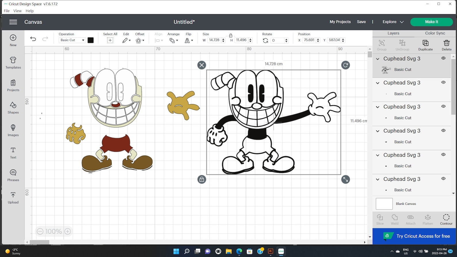 Cuphead, Clipart, Main Character in Cupheadshow, Svg, Png,pdf File ...