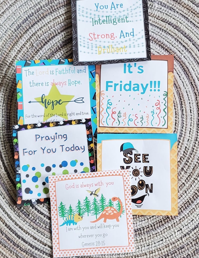Christian Printable Lunchbox Notes for Kids Inspiring Notes ...