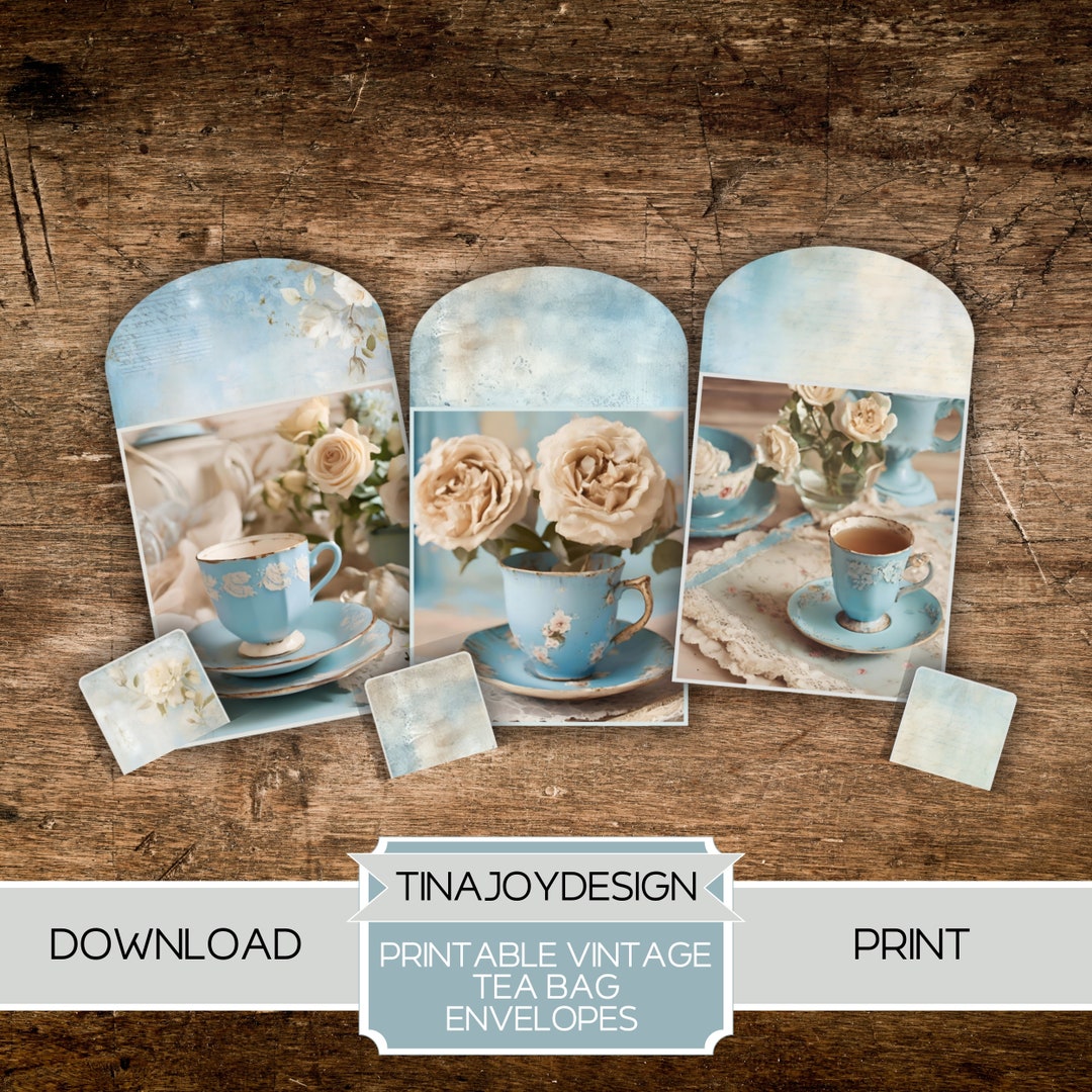 Vintage Tea Bag Envelope, Tea Bag Wrapper, Tea Bag Lover Gift, Tea Bag ...