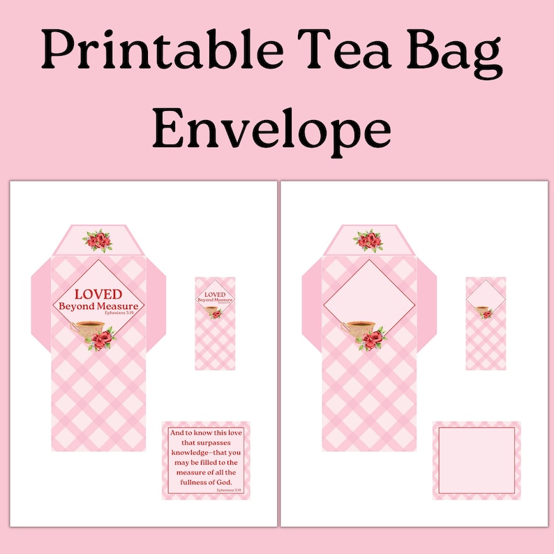 Printable Tea Bag Envelope Tea Bag Wrapper Tea Bag Lover - Etsy