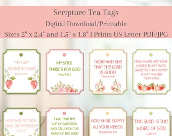 Proverbs 31 Tea Tags Scripture Tea Tags Printable Gift Tags Tea Bag ...