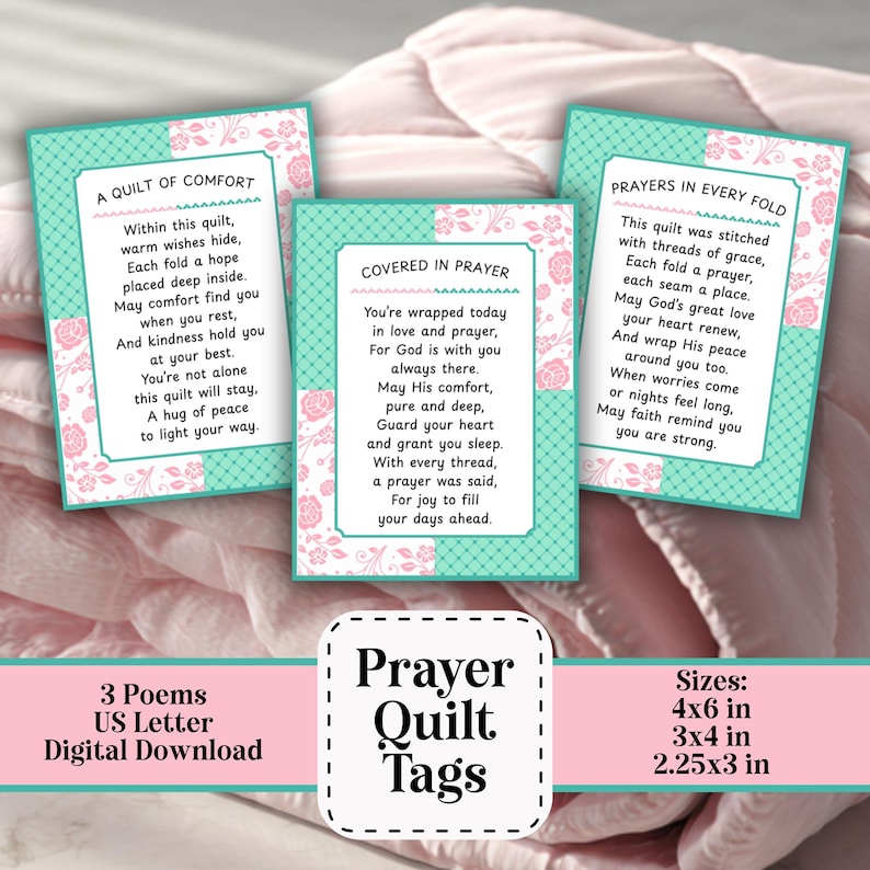 Prayer Quilt Printable Gift Tags - Etsy