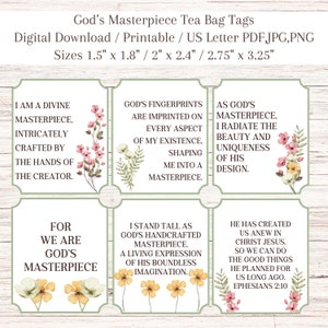 Scripture Tea Tags Printable Tea Tags Scripture Tags Teabag Tags Bible ...