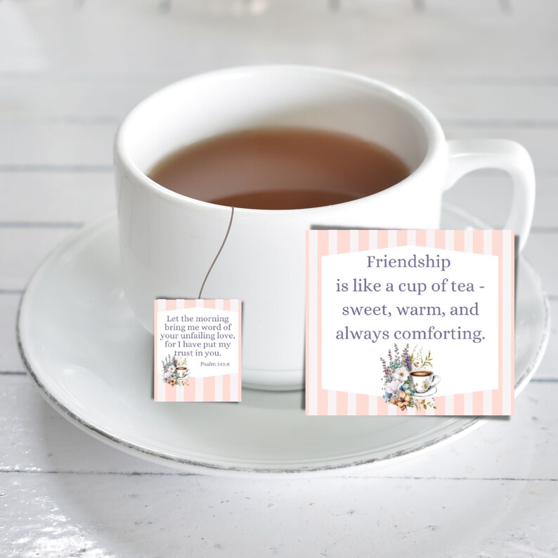 Printable Tea Bag Envelope Tea Bag Wrapper Tea Lover Gift Teabag Holder ...