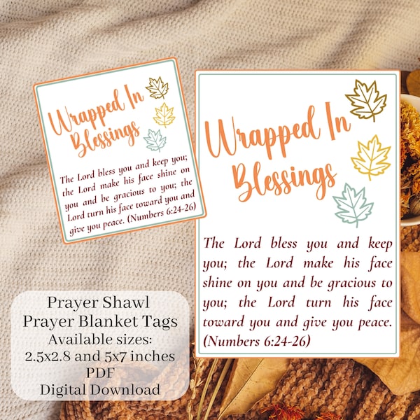 Prayer Shawl Scripture Tag Prayer Blankettags Tags for Crochet Tags for ...