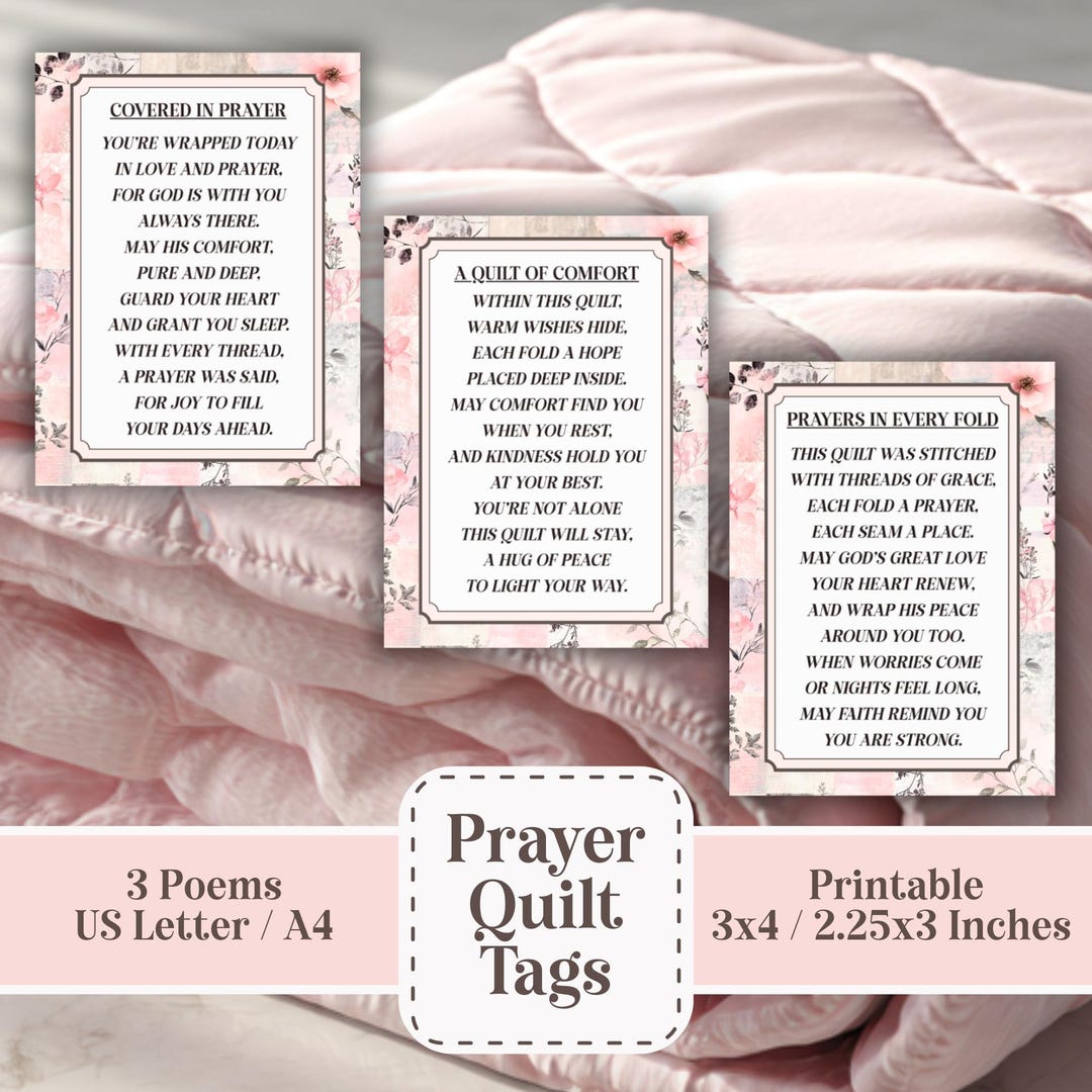 Prayer Quilt Printable Gift Tags - Etsy