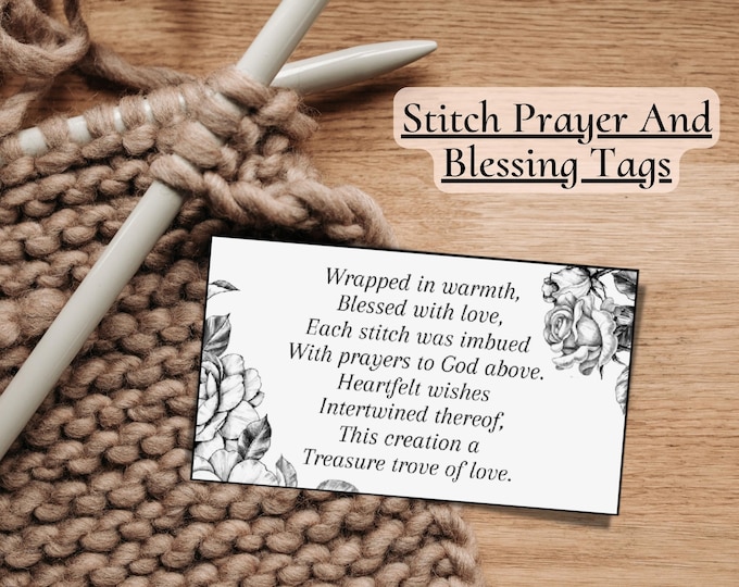 Prayer Shawl Scripture Tag | Prayer Blankettags | Tags for Crochet ...