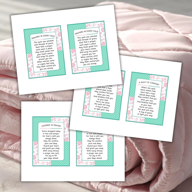 Prayer Quilt Printable Gift Tags - Etsy