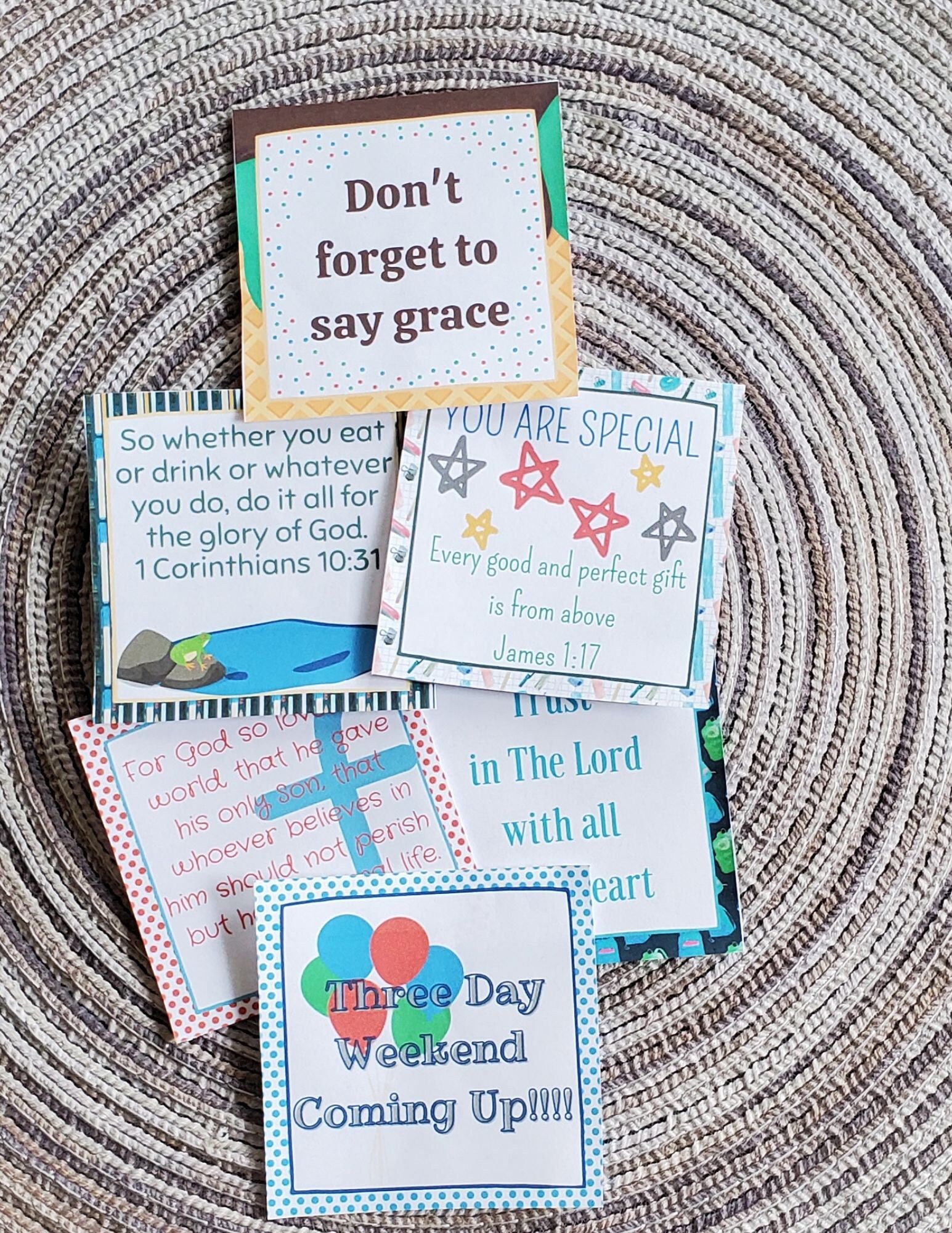 Christian Printable Lunchbox Notes for Kids Inspiring Notes ...