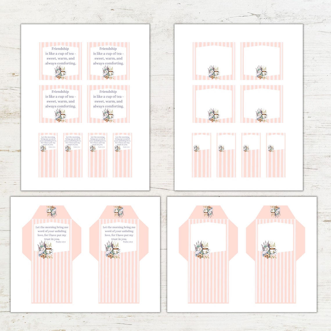 Printable Tea Bag Envelope Tea Bag Wrapper Tea Lover Gift - Etsy