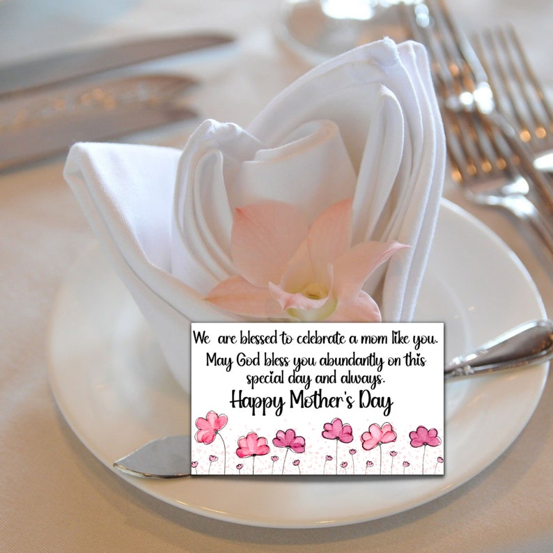 Mother's Day Church Cards Mother's Day Tea Gift Bag Cards Tags ...