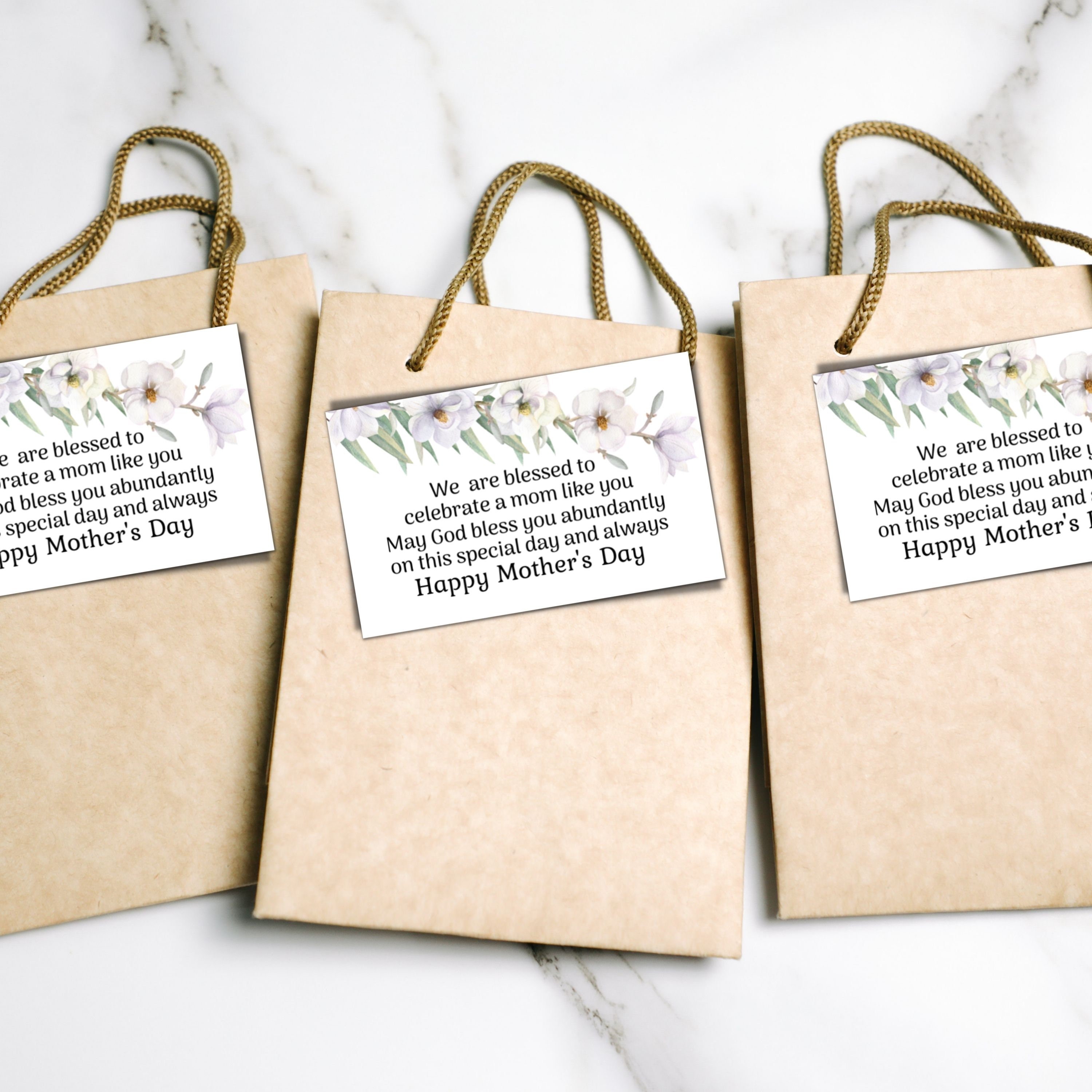 Mother's Day Church Cards Mother's Day Tea Gift Bag Cards Tags ...