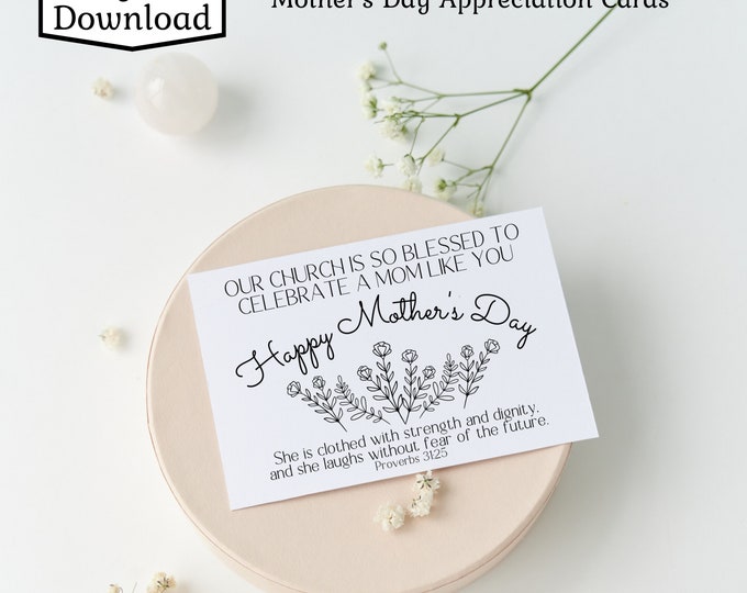 Mother's Day Church Cards Mother's Day Tea Gift Bag Cards Tags ...