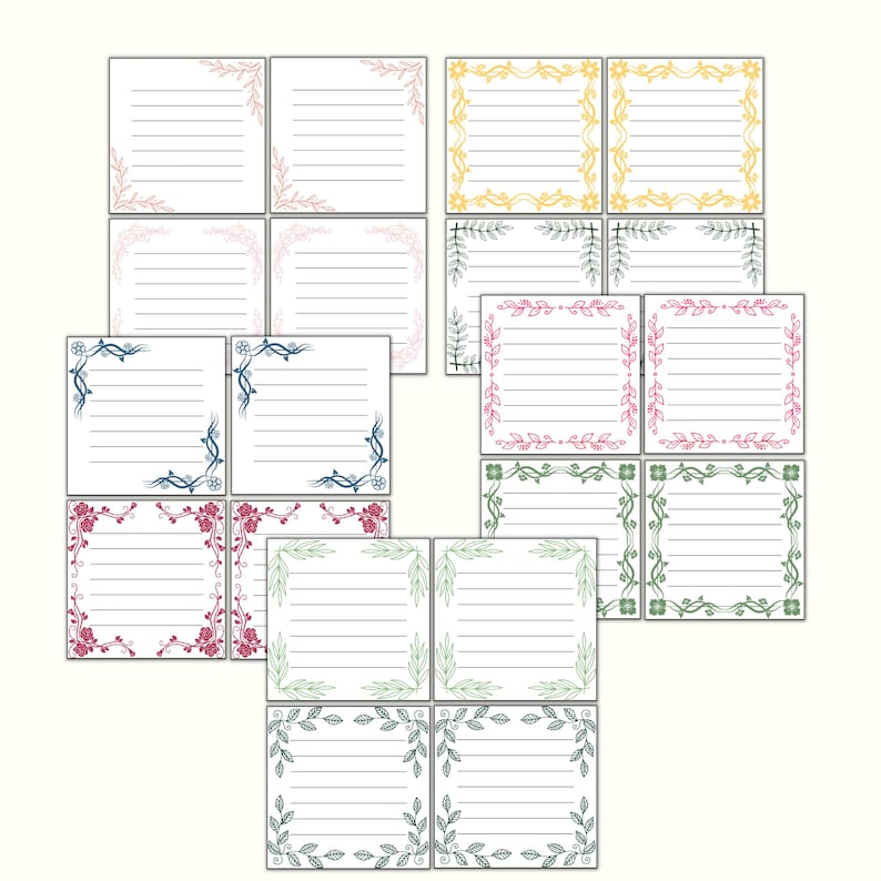 Blank Scripture Cards: Floral Prayer Request Cards (digital Download ...
