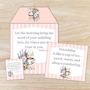 Printable Tea Bag Envelope Tea Bag Wrapper Tea Lover Gift Teabag Holder ...