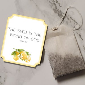Scripture Tea Tags Printable Tea Tags Scripture Gift Tags Tea Bag Tags ...