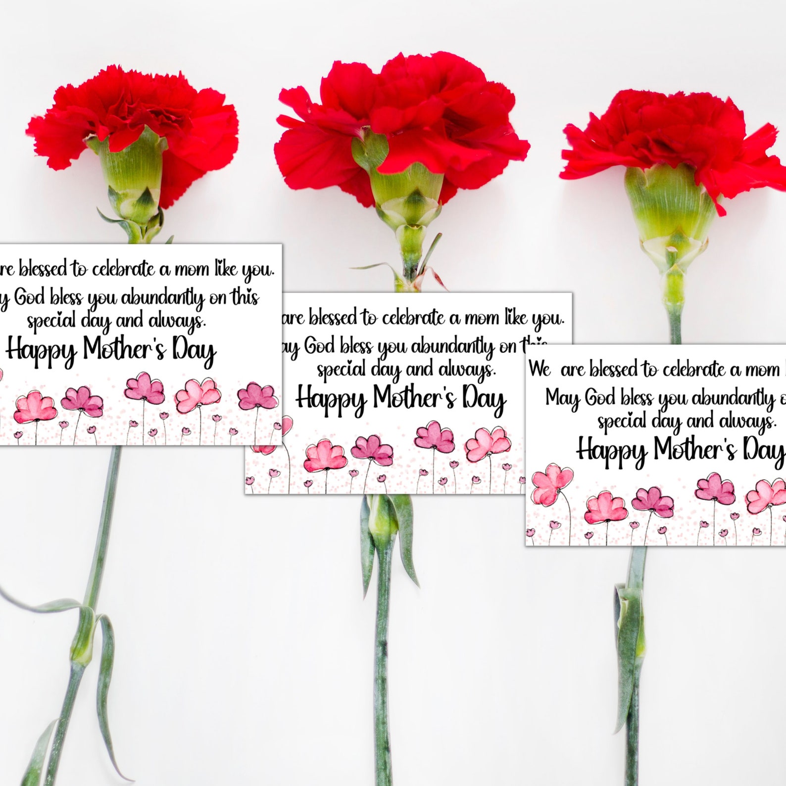 Mother's Day Church Cards Mother's Day Tea Gift Bag Cards Tags ...