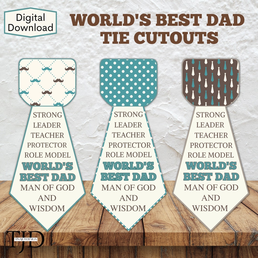 Father's Day Neck Tie Printable, Dad Printable, Neck Tie Printable ...