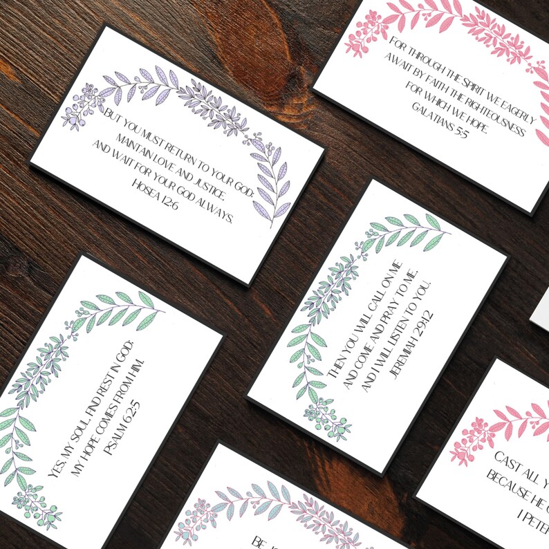 Scripture Cards Bible Verse Cards Encouraging Words Faith - Etsy