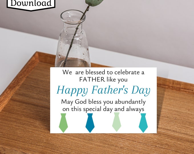 Father's Day Church Cards Dad Gift Bag Cards Tags Christian Dad ...