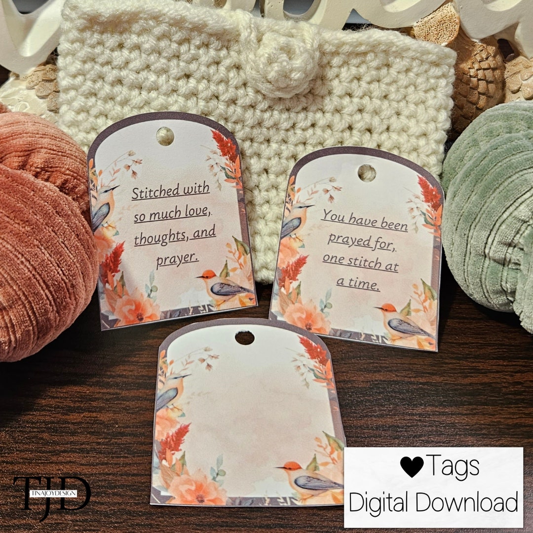 Stitched With Love Tags Prayer Shawl Tag Prayer Tags Tags for Crochet ...