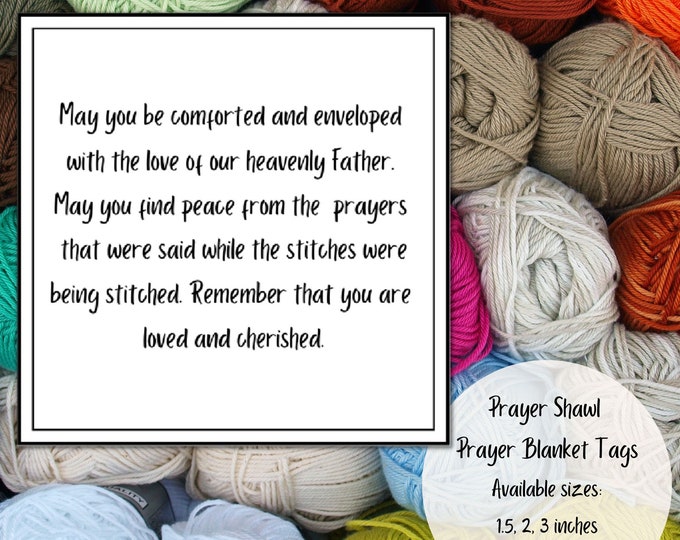 Prayer Shawl Scripture Tag | Prayer Blankettags | Tags for Crochet ...