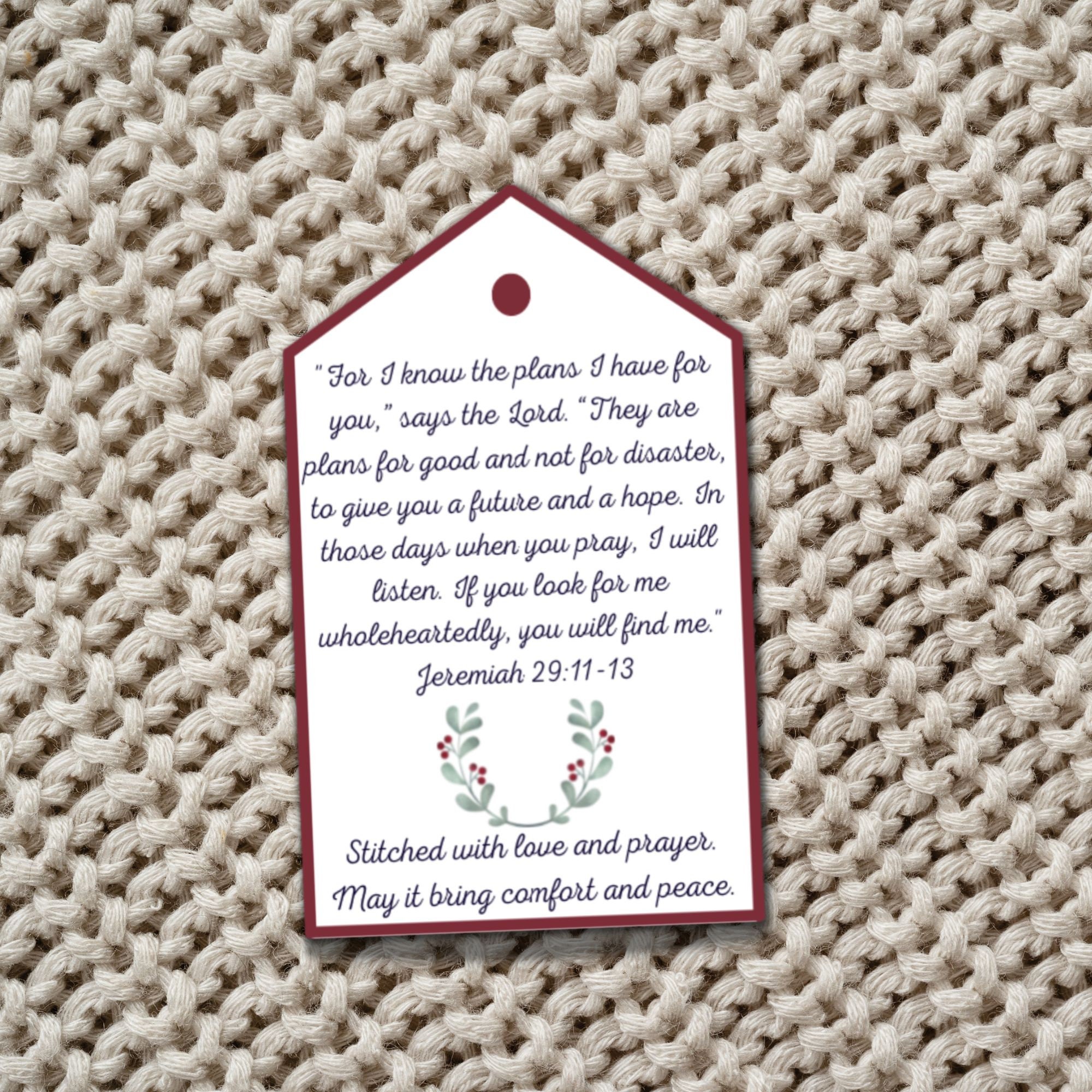 Prayer Shawl Scripture Tag Prayer Blankettags Tags for Crochet Tags for ...