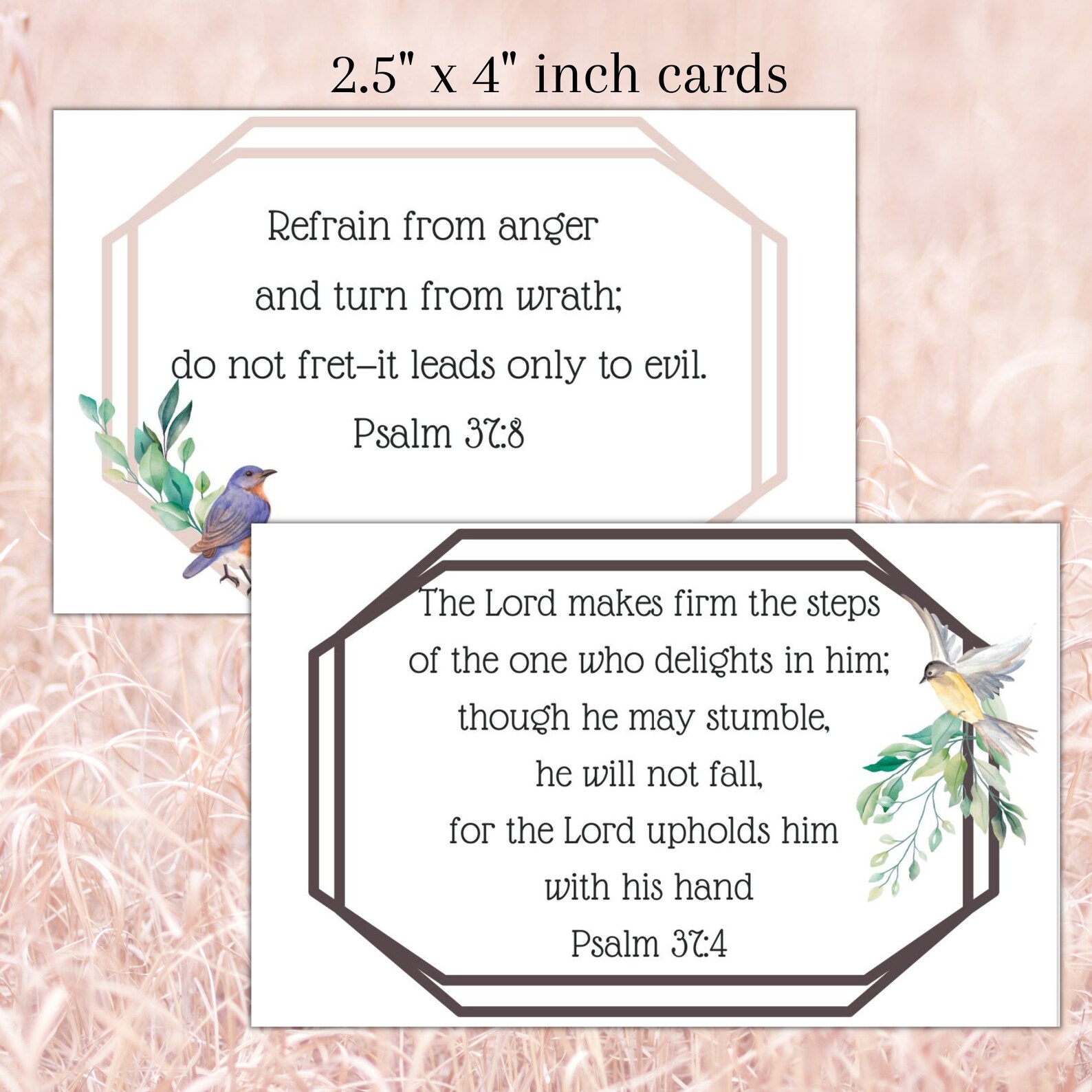 Psalm Scripture Cards Bible Verse Cards Encouraging Words Digital ...